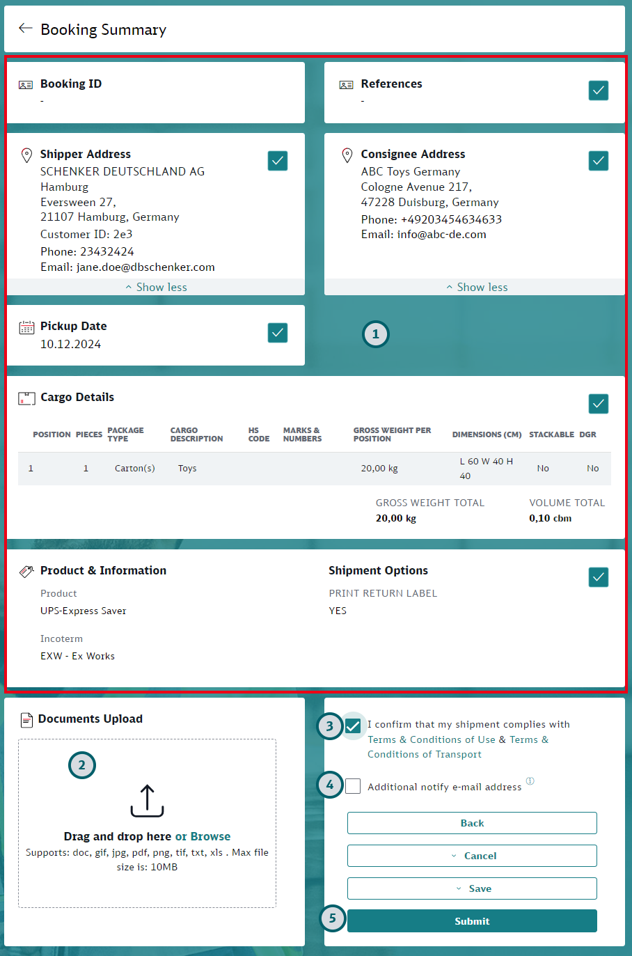 Create Parcel Bookings
